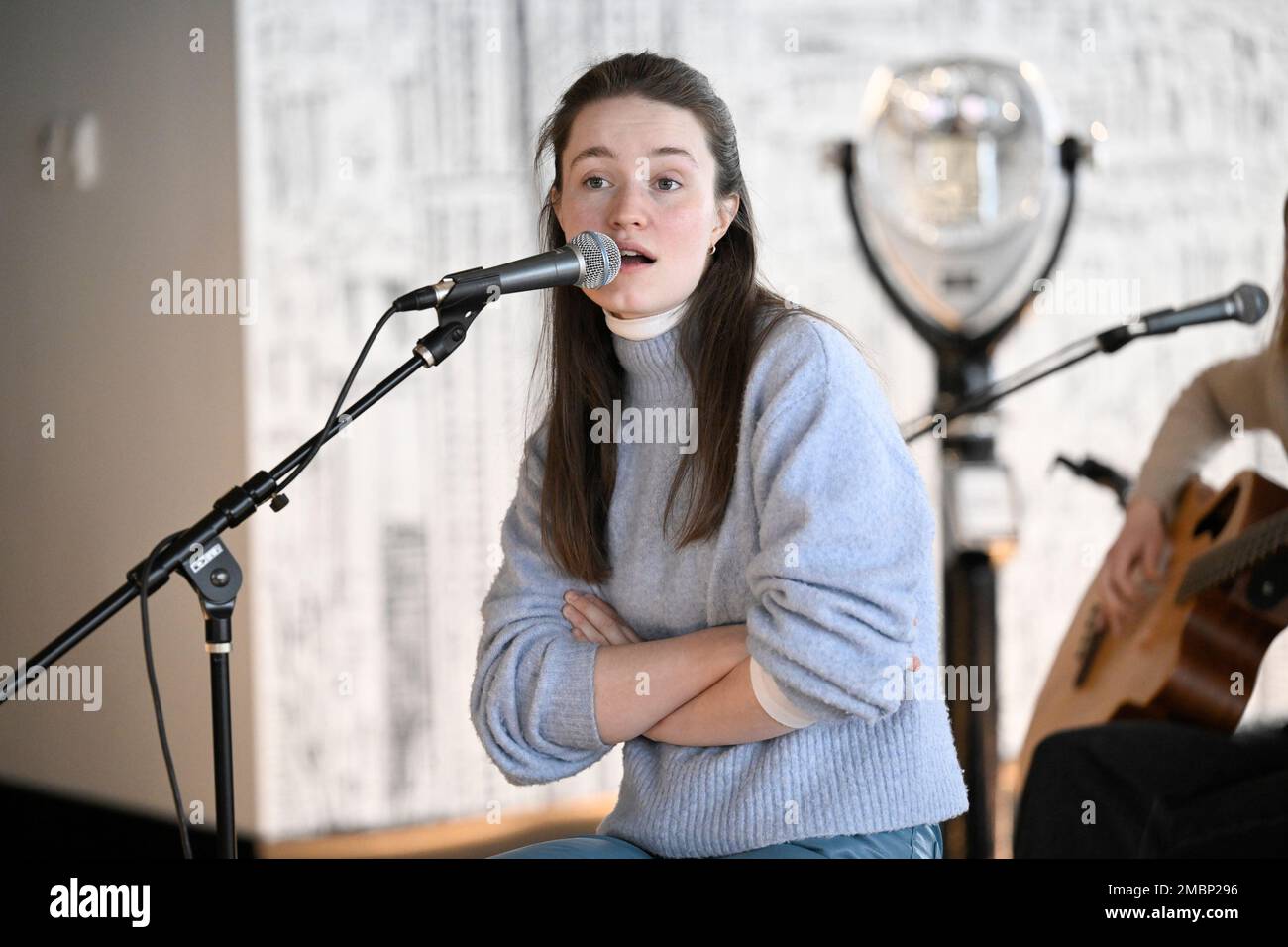 Norwegian singer-songwriter Sigrid performs at the Empire State ...