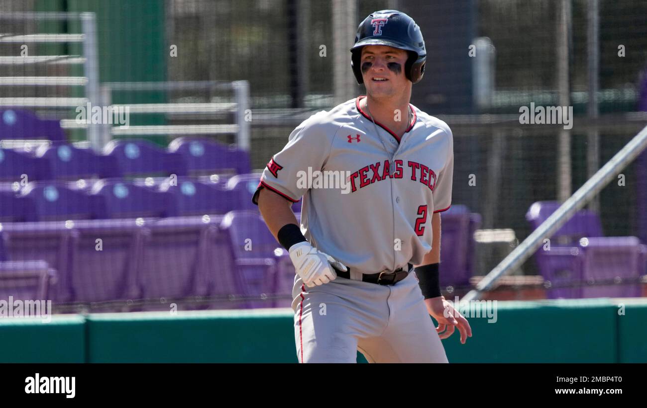 Texas Tech infielder Jace Jung (2) during an NCAA baseball game against ...
