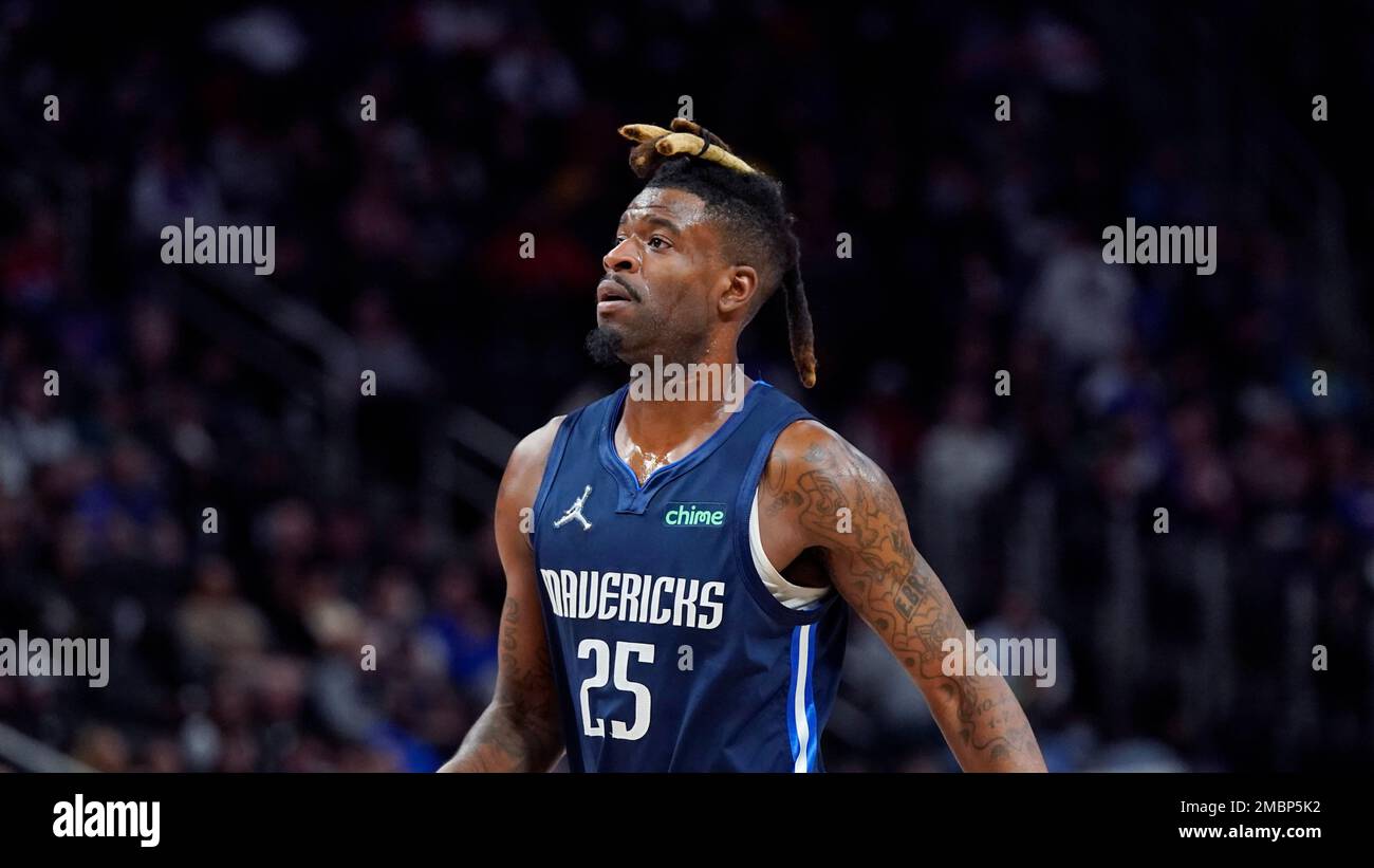 Dallas Mavericks forward Reggie Bullock plays during the first half of ...