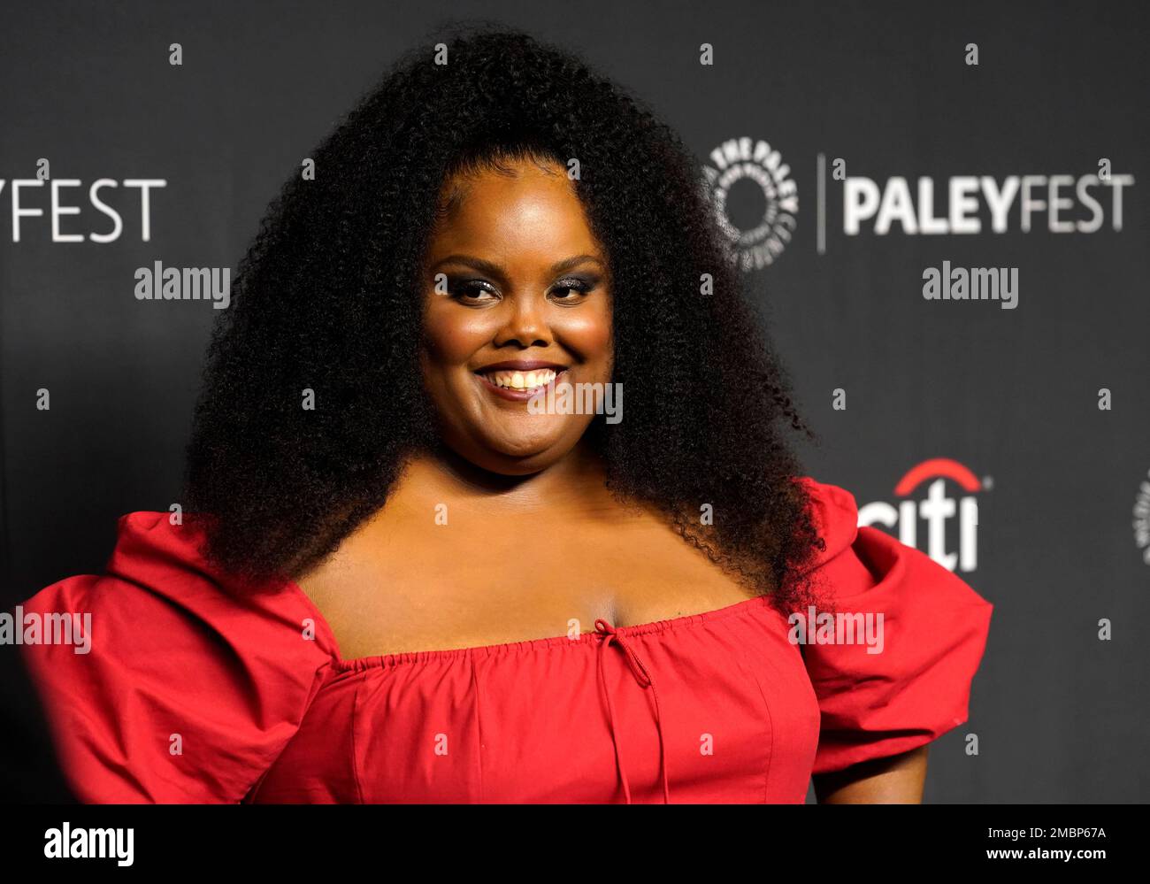 Danielle Pinnock, a cast member in the CBS series "Ghosts," poses ...