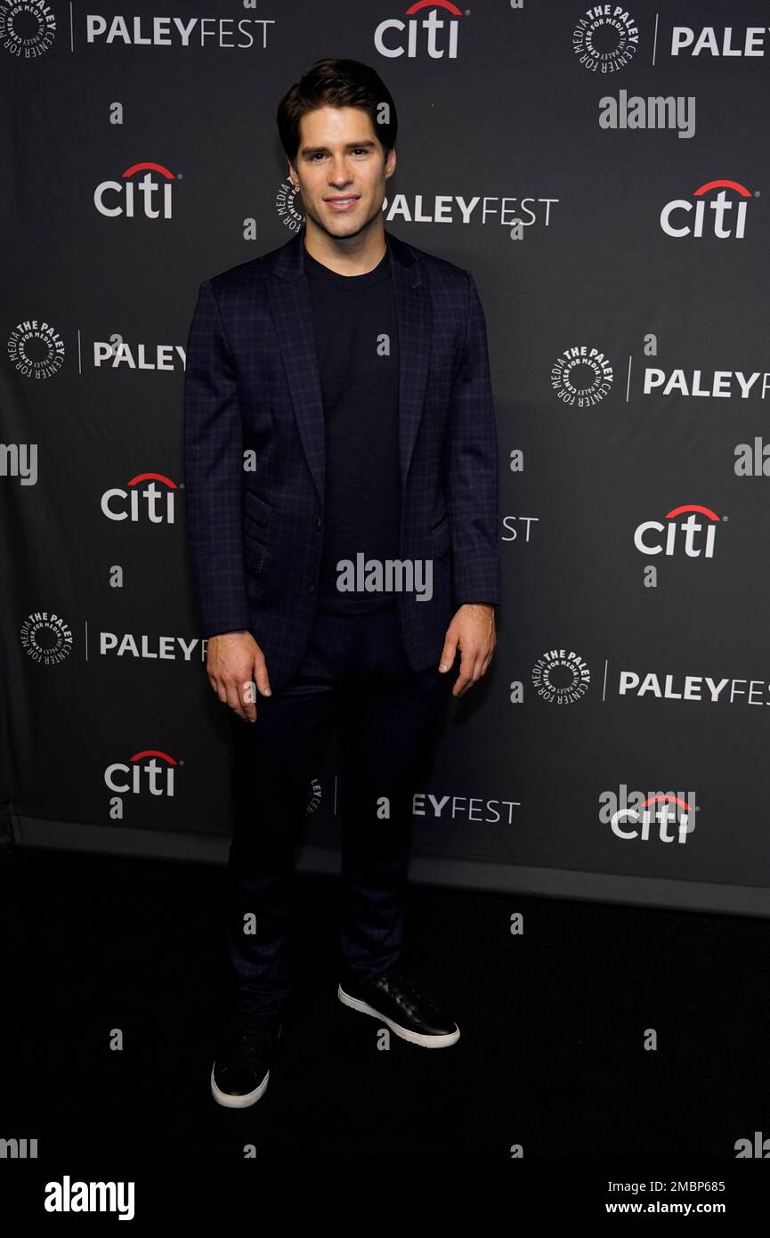 Asher Goodman, a cast member in the CBS series "Ghosts," poses before a ...