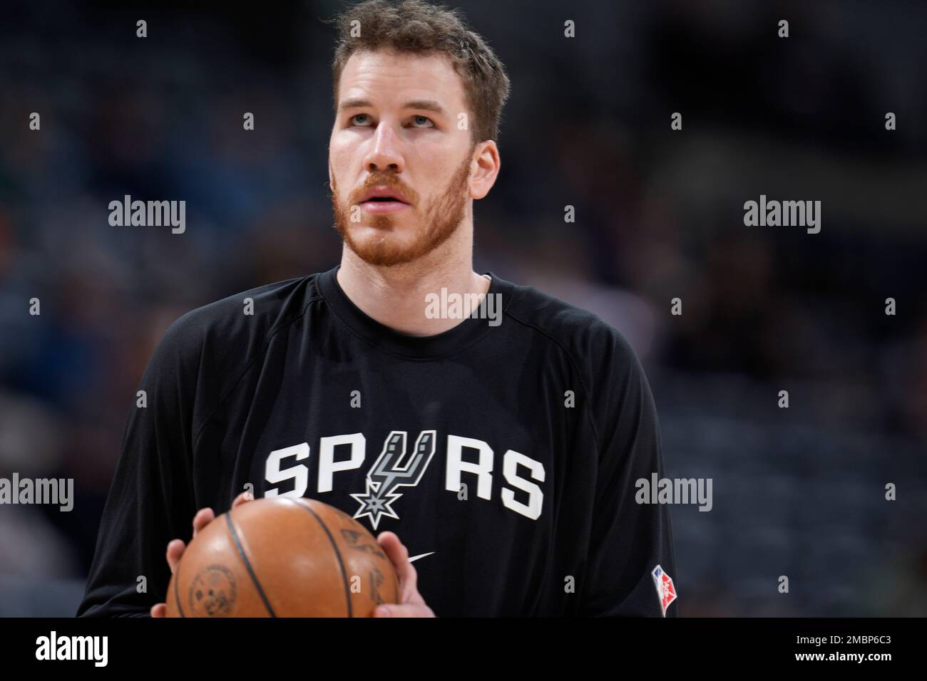 San Antonio Spurs center Jakob Poeltl (25) in the first half of an NBA ...