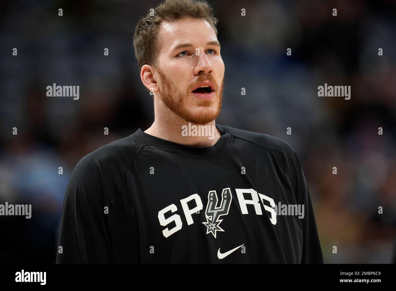 San Antonio Spurs center Jakob Poeltl (25) in the first half of an NBA ...