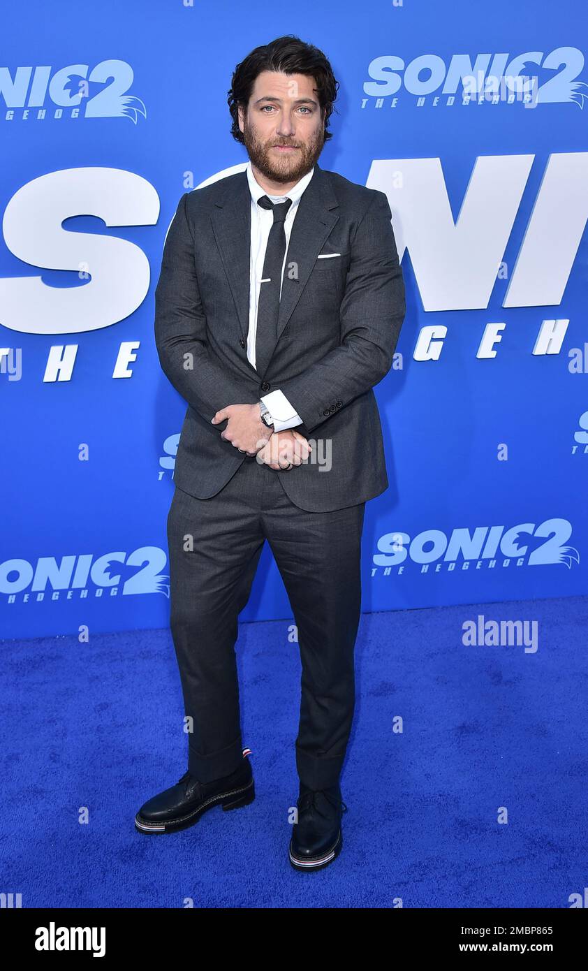 Adam Pally arrives at the Los Angeles premiere of "Sonic The Hedgehog 2 ...