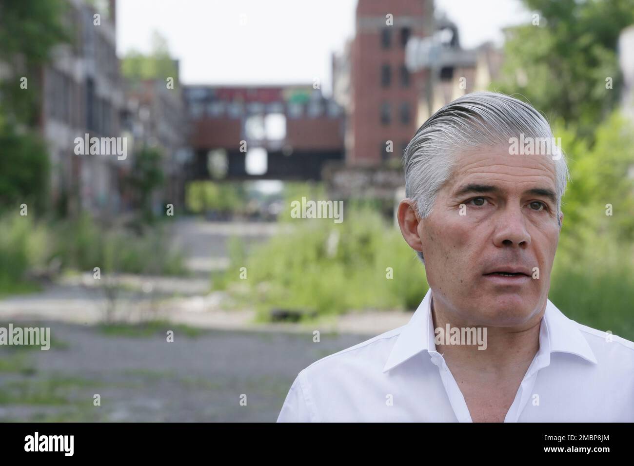 FILE- In this June 27, 2014, photo, Packard Plant owner Fernando ...