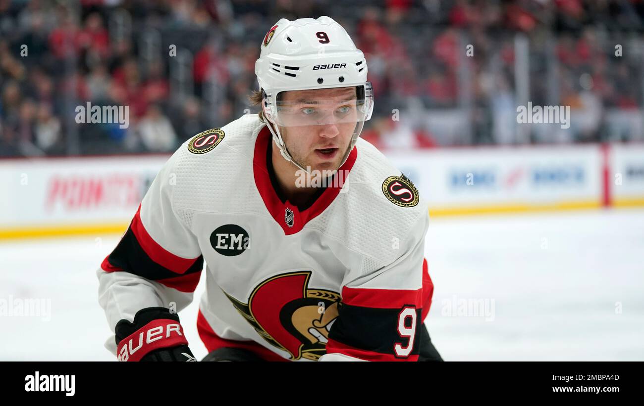 Ottawa Senators center Josh Norris plays against the Detroit Red Wings ...