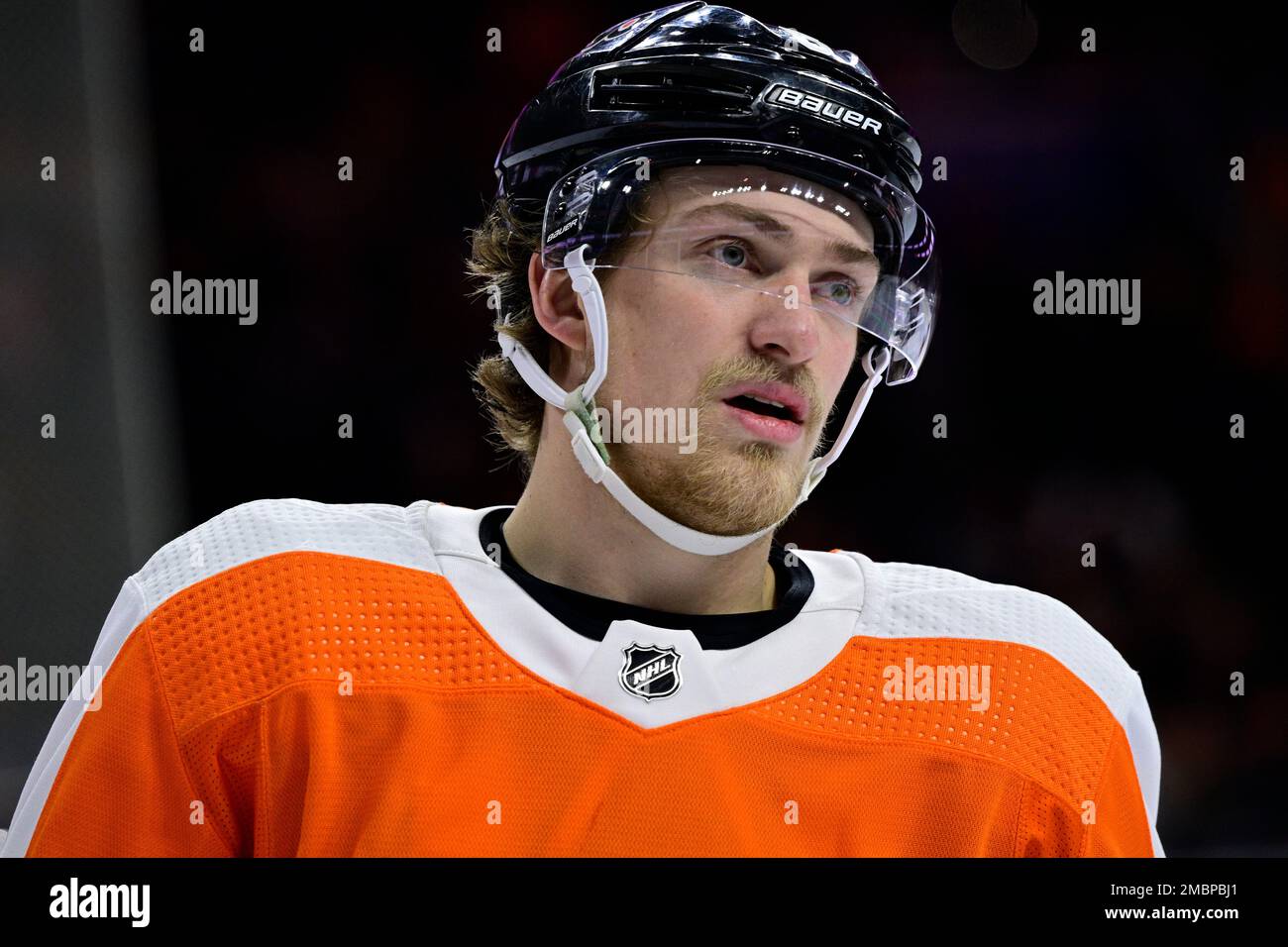 Philadelphia Flyers' Travis Sanheim in action during an NHL hockey game ...