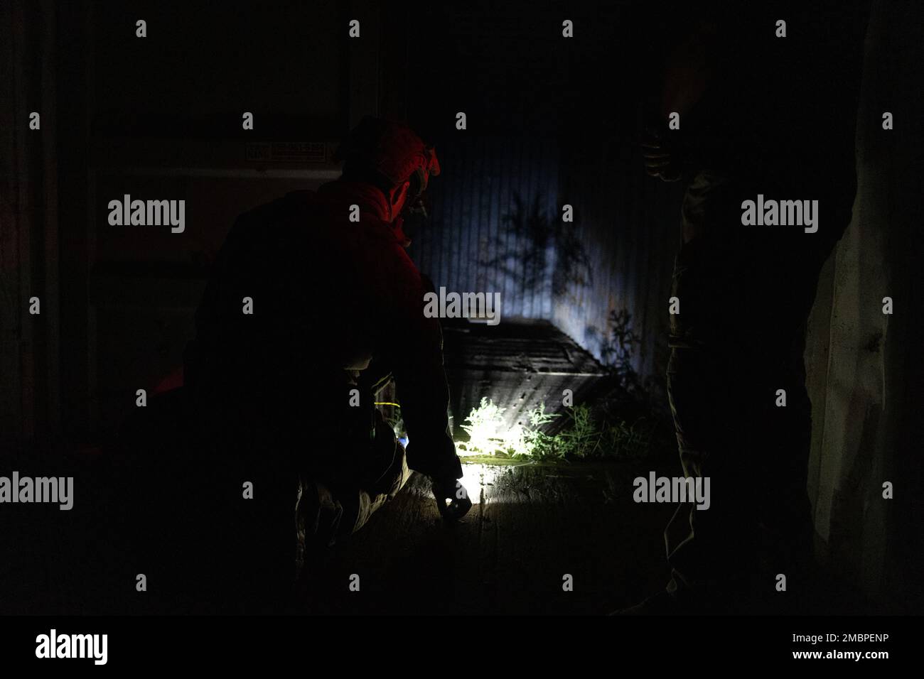 An explosive ordnance disposal technician with Marine Forces Special ...