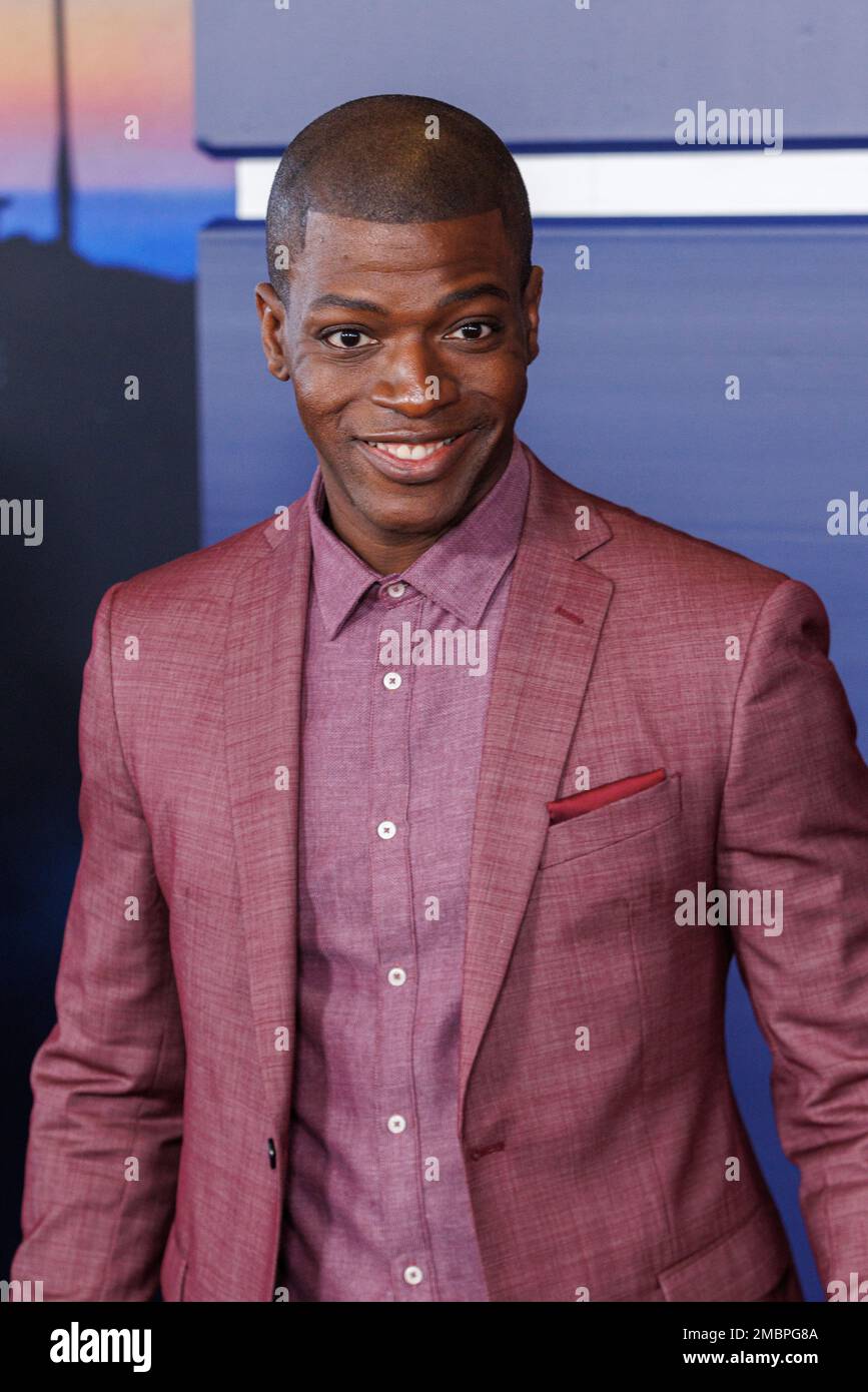 Cedric Sanders arrives at the premiere of "Ambulance" on Monday, April ...