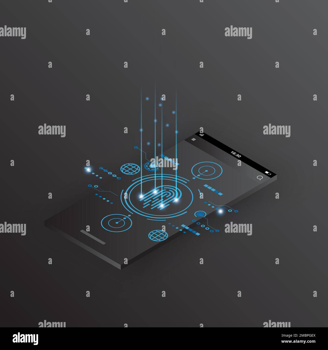 mobile phone technology background abstract. technology with line ...