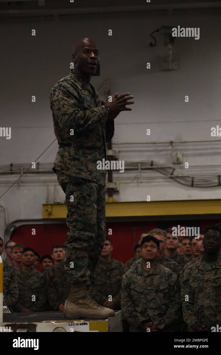 U.S. Marine Corps Sgt. Maj. Idris N. Turay, the sergeant major of ...