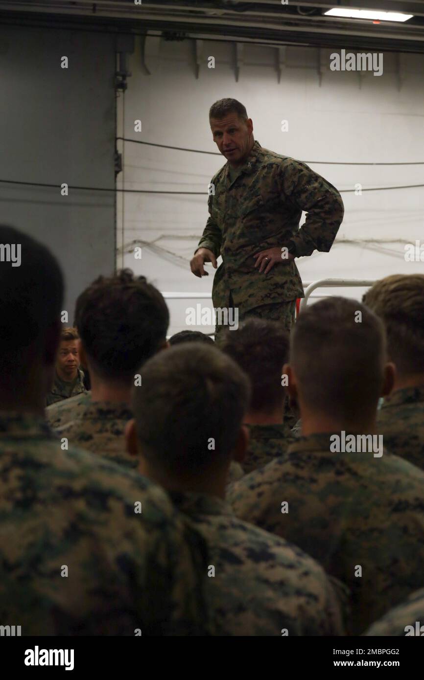 U.S. Marine Corps Col. David J. Hart, the commanding officer of Marine Air-Ground Task Force 7 ...