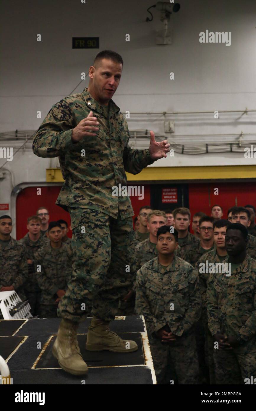 U.S. Marine Corps Col. David J. Hart, the commanding officer of Marine Air-Ground Task Force 7 ...