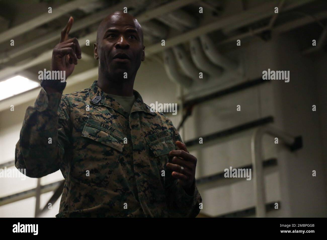 U.S. Marine Corps Sgt. Maj. Idris N. Turay, the sergeant major of ...