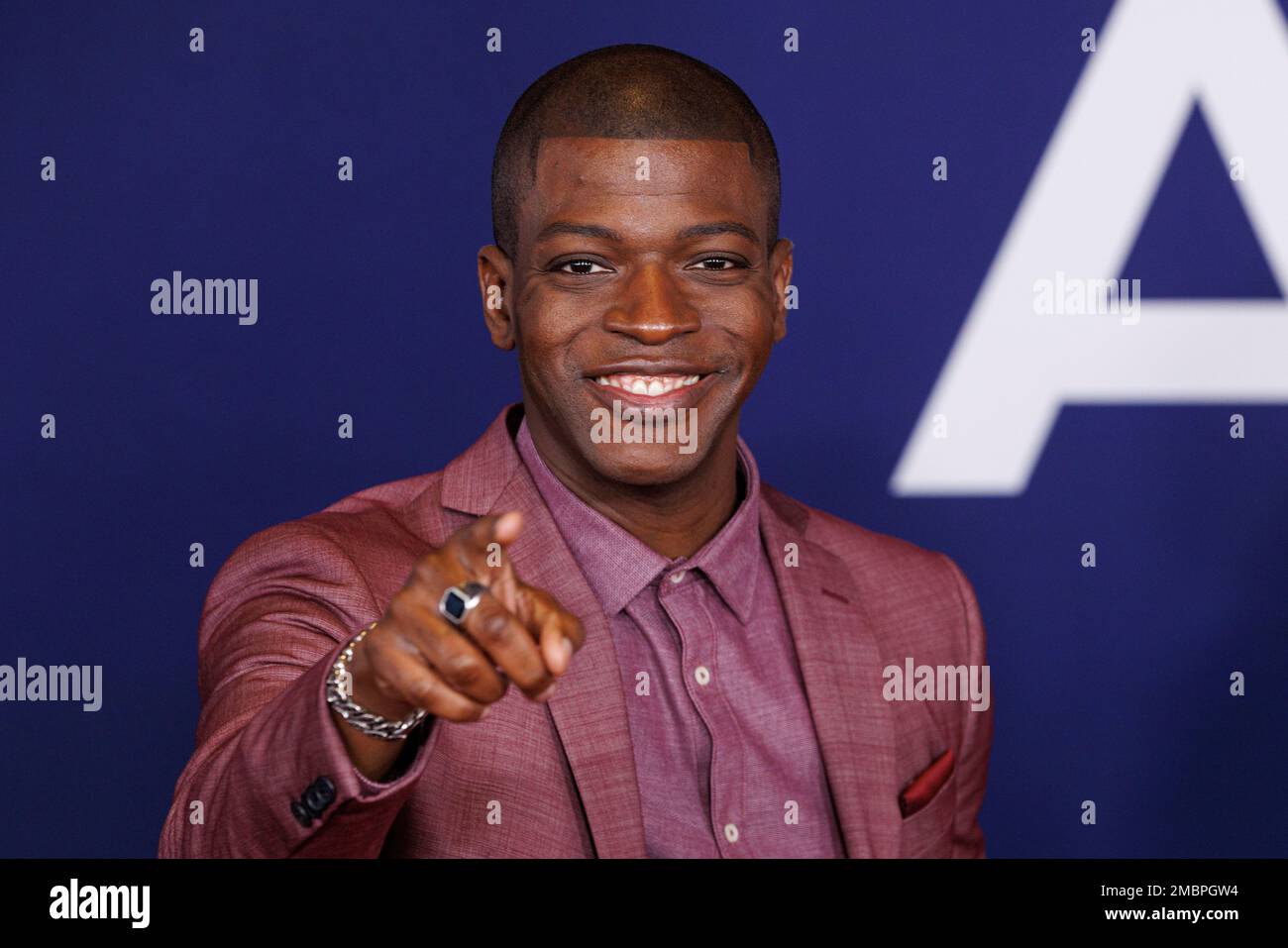 Cedric Sanders arrives at the premiere of "Ambulance" on Monday, April ...