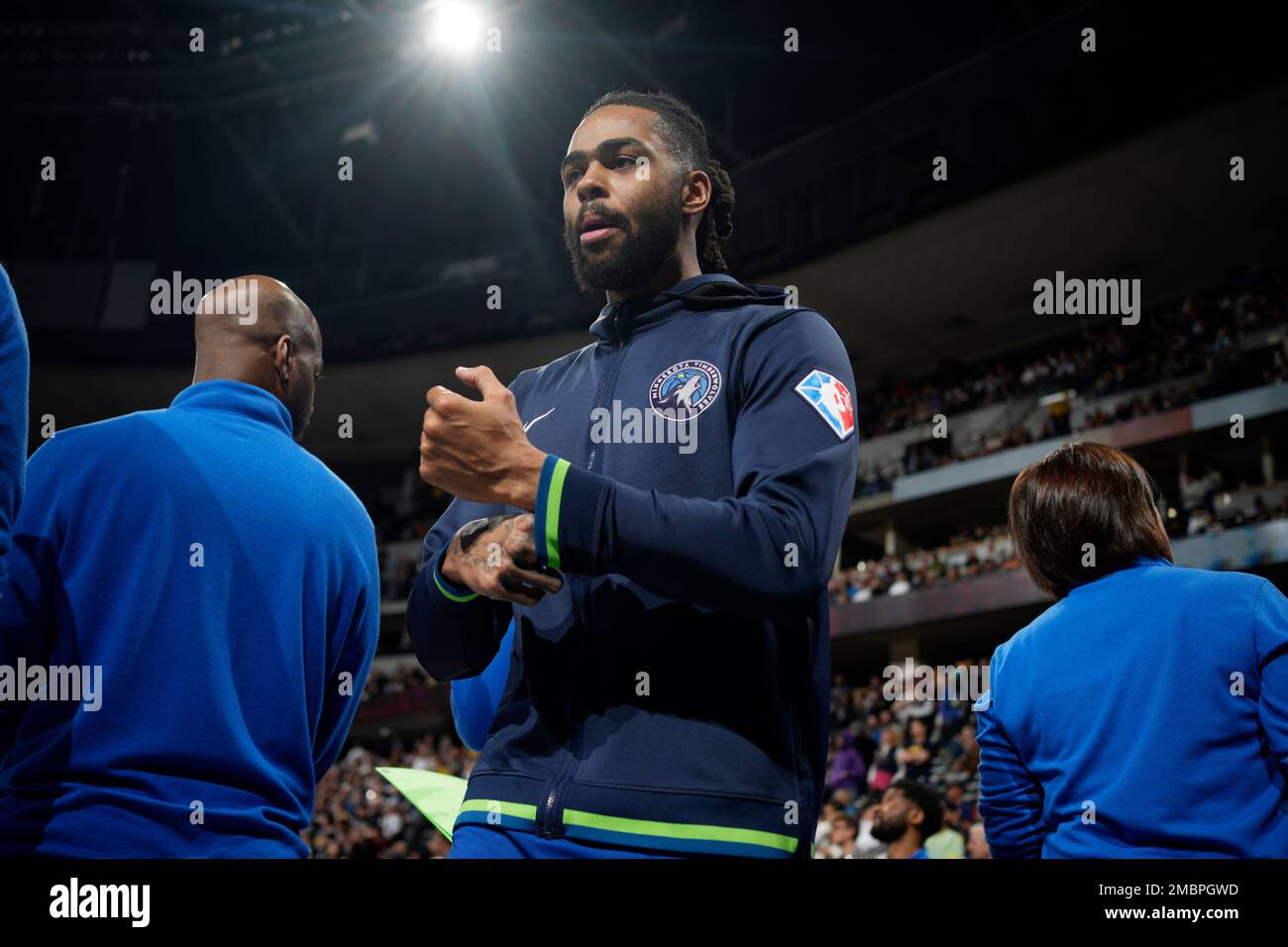 Minnesota Timberwolves guard D'Angelo Russell (0) in the first half of ...
