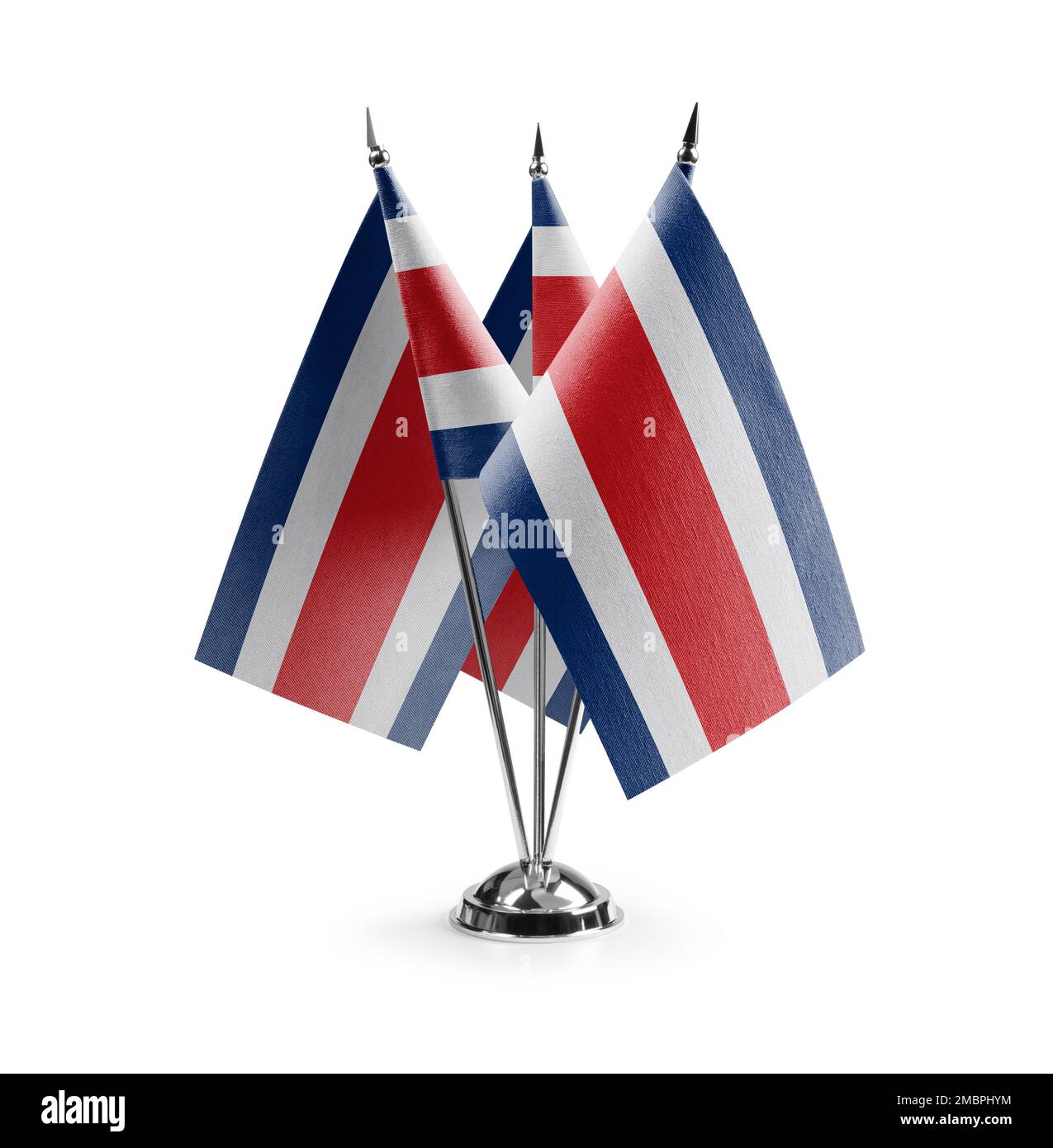 Small national flags of the Costa Rica on a white background Stock ...