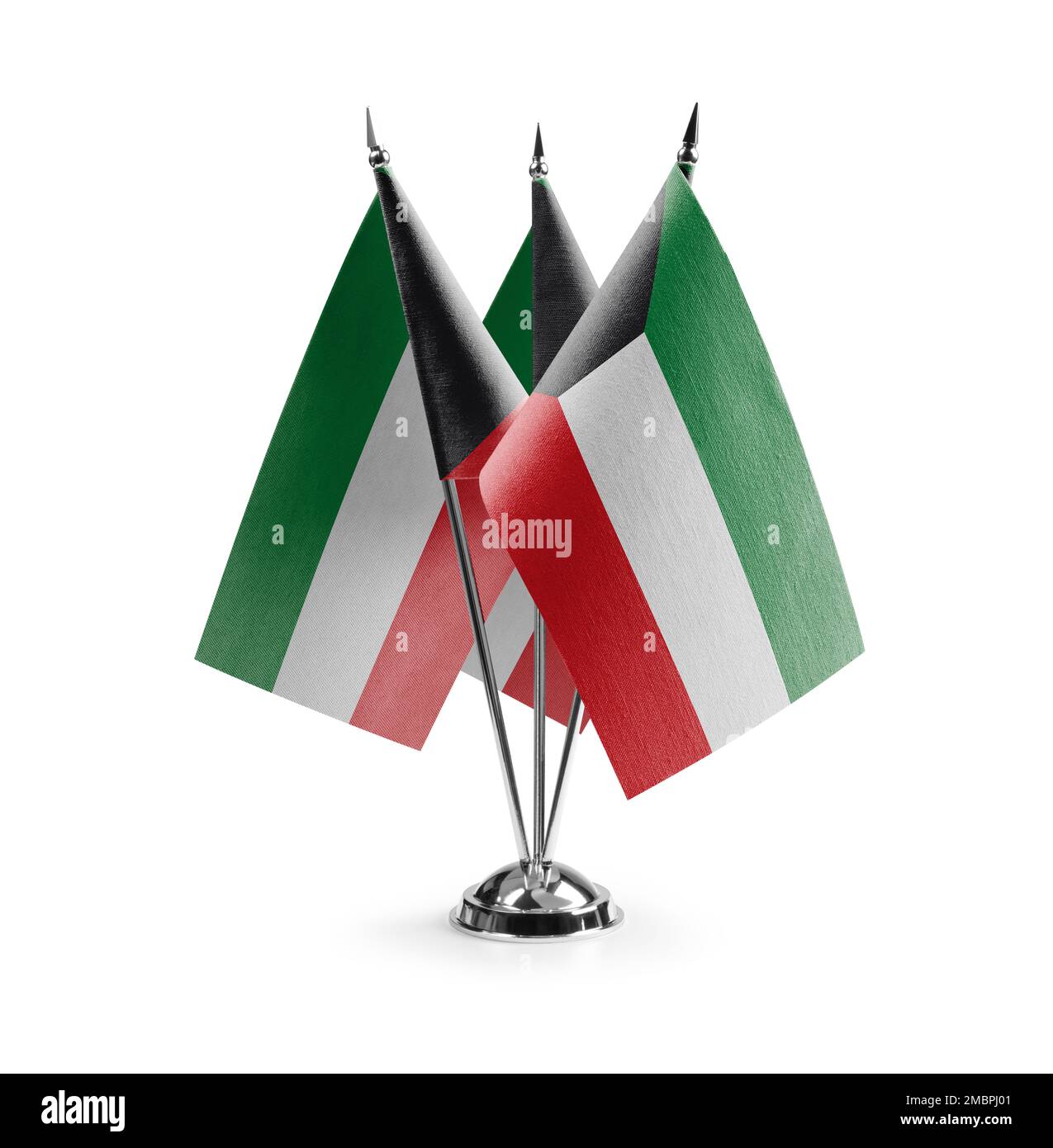 Small national flags of the Kuwait on a white background Stock Photo ...