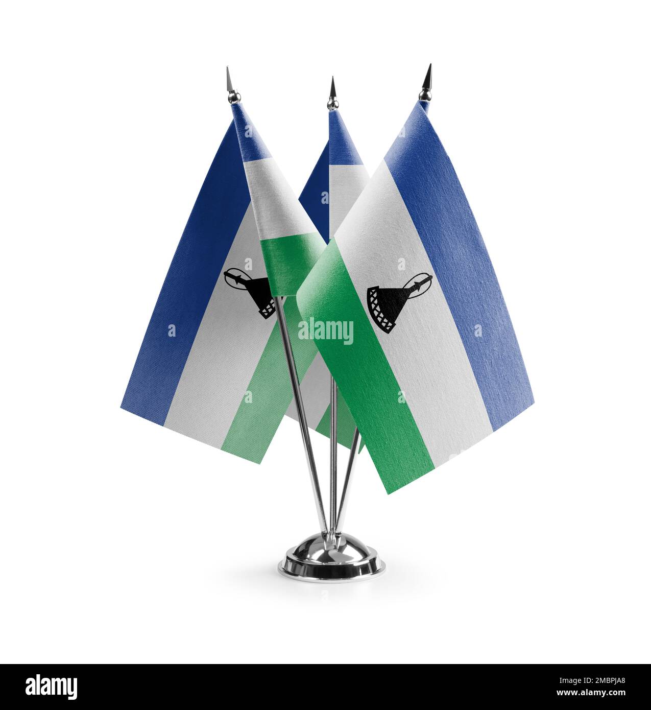 Small national flags of the Lesotho on a white background Stock Photo ...