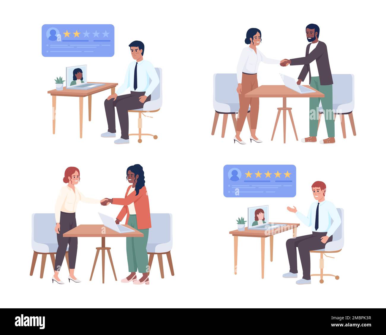 Employment interview 2d vector hi-res stock photography and images - Alamy
