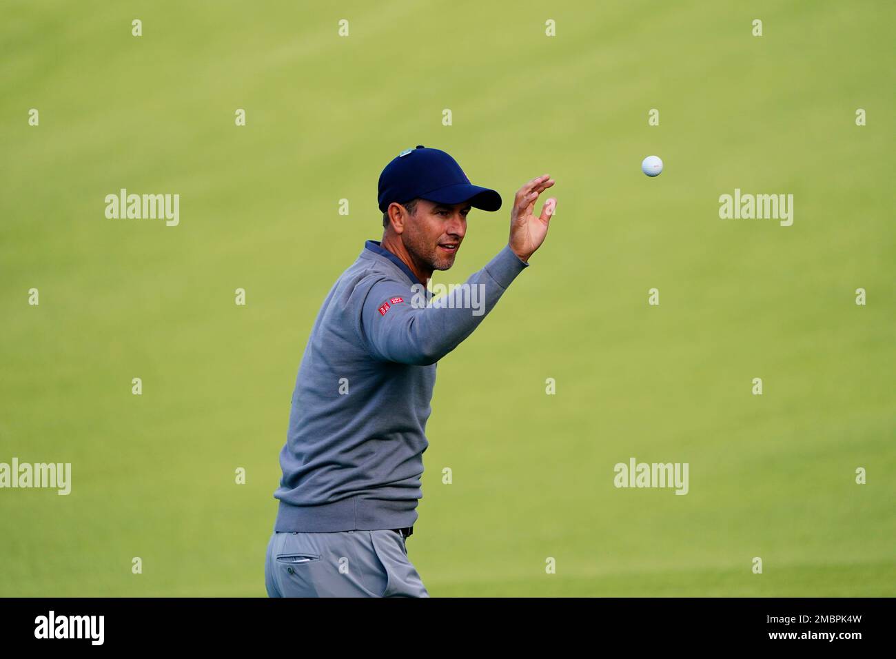 Adam Scott, of Australia, during a practice round for the Masters golf ...