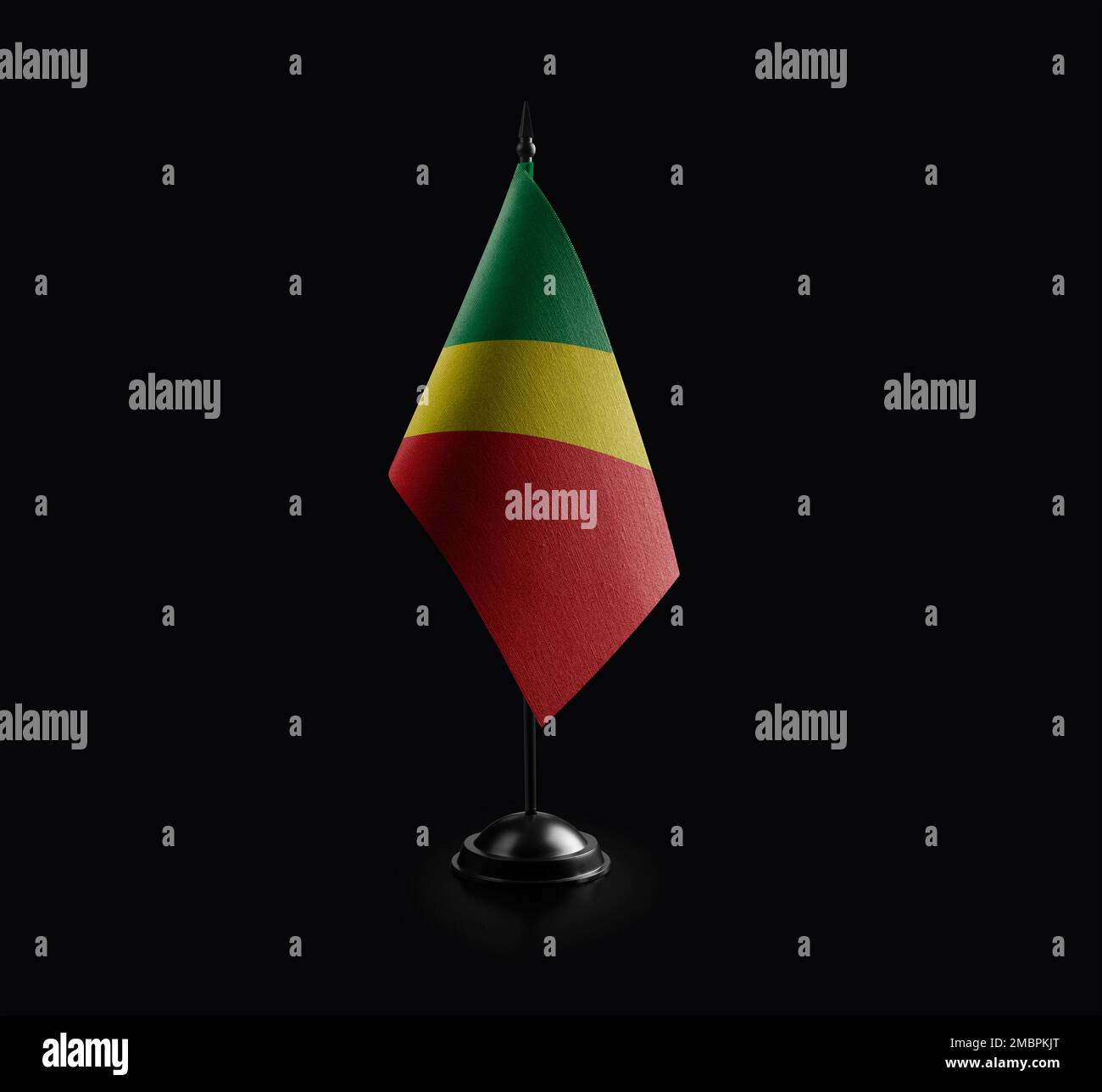 Small national flag of the Congo on a black background Stock Photo - Alamy