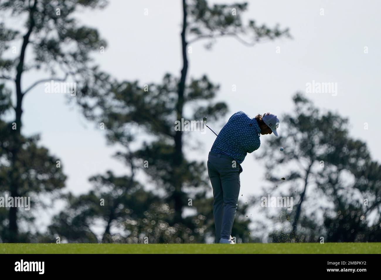Max Homa hits on the 17th fairway during a practice round for the ...