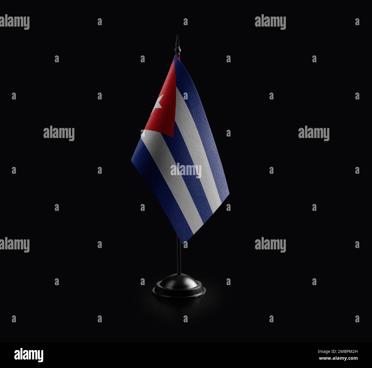 Small national flag of the Cuba on a black background Stock Photo - Alamy