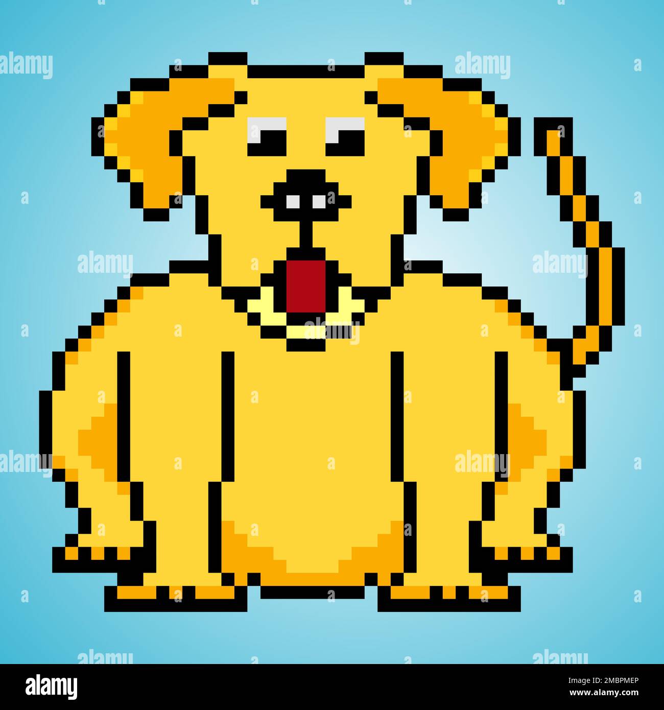 Dog pixel art design. Vector illustration Stock Photo - Alamy
