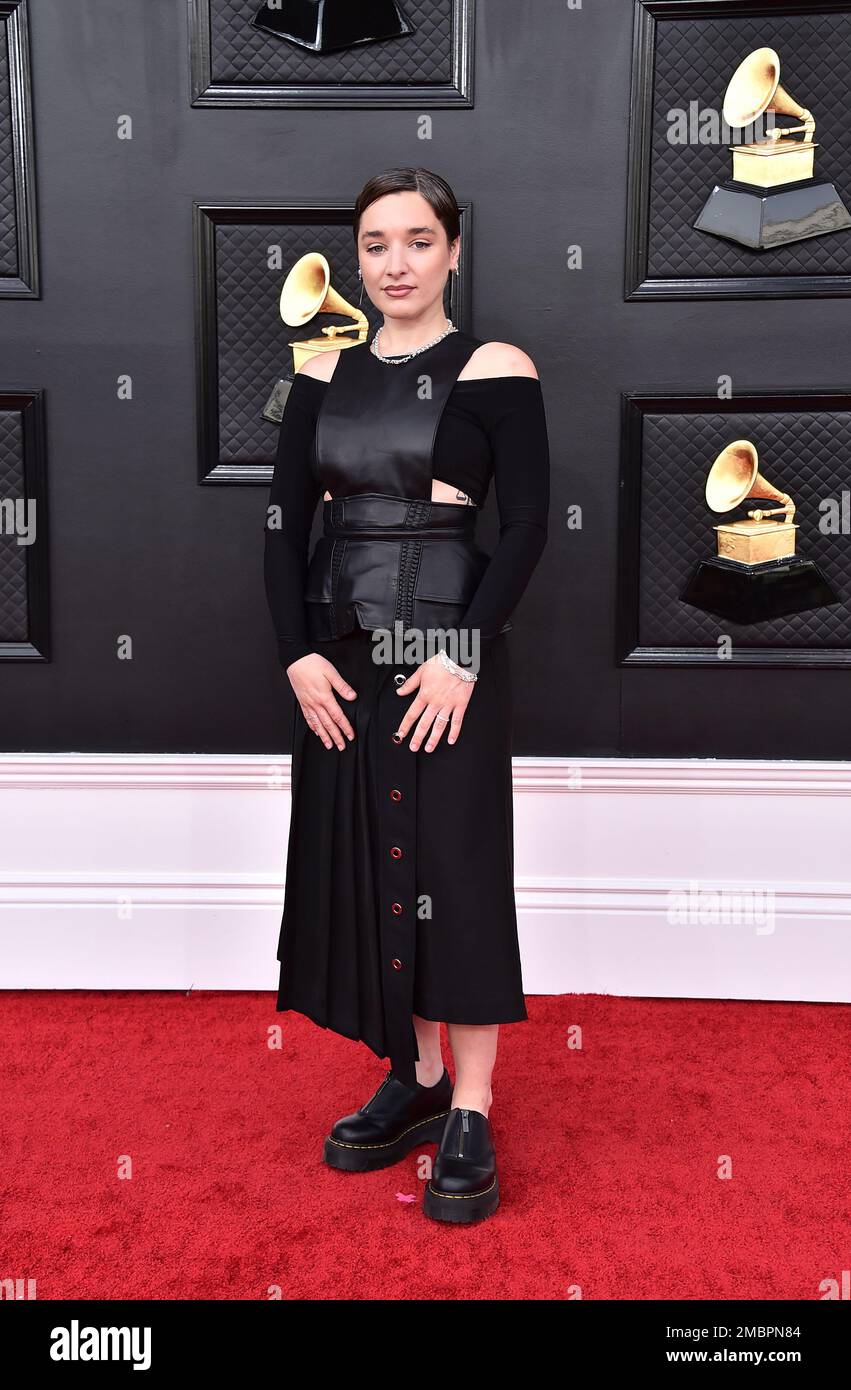 Laura Roy arrives at the 64th Annual Grammy Awards at the MGM Grand ...