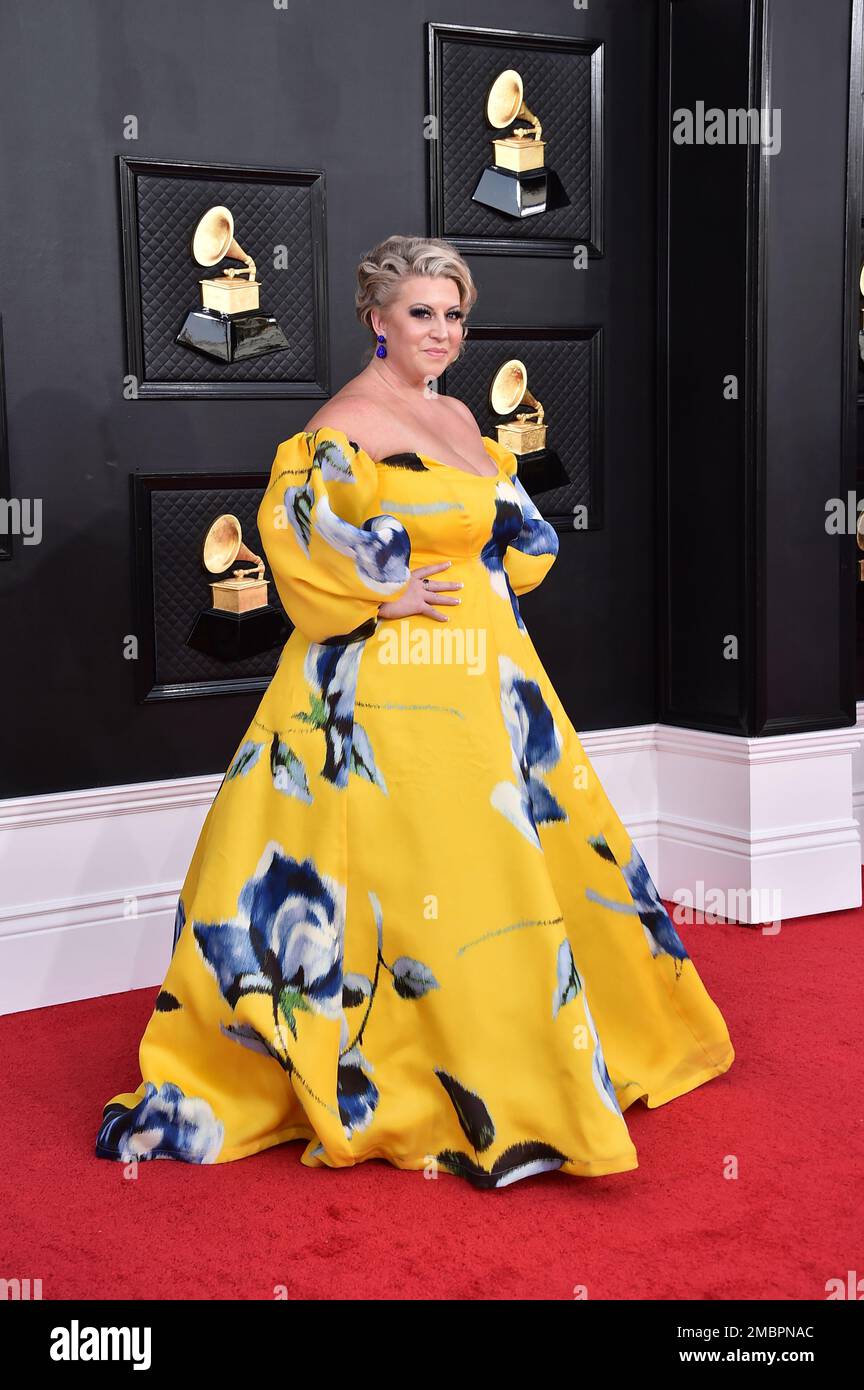 Laura Strickling arrives at the 64th Annual Grammy Awards at the MGM ...