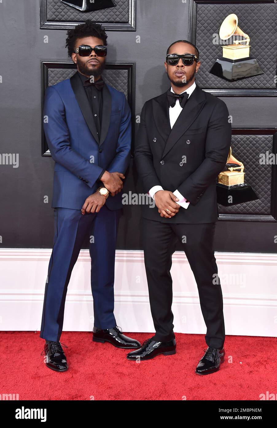 Darius Woodley, left, and Rico Nichols arrive at the 64th Annual Grammy ...