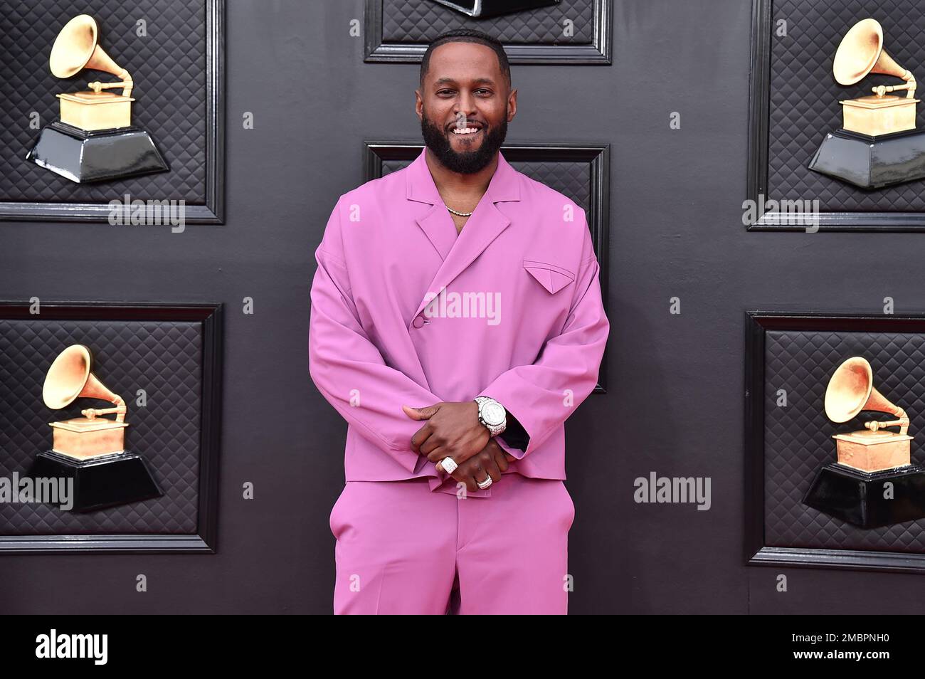 Darhyl Camper arrives at the 64th Annual Grammy Awards at the MGM Grand ...
