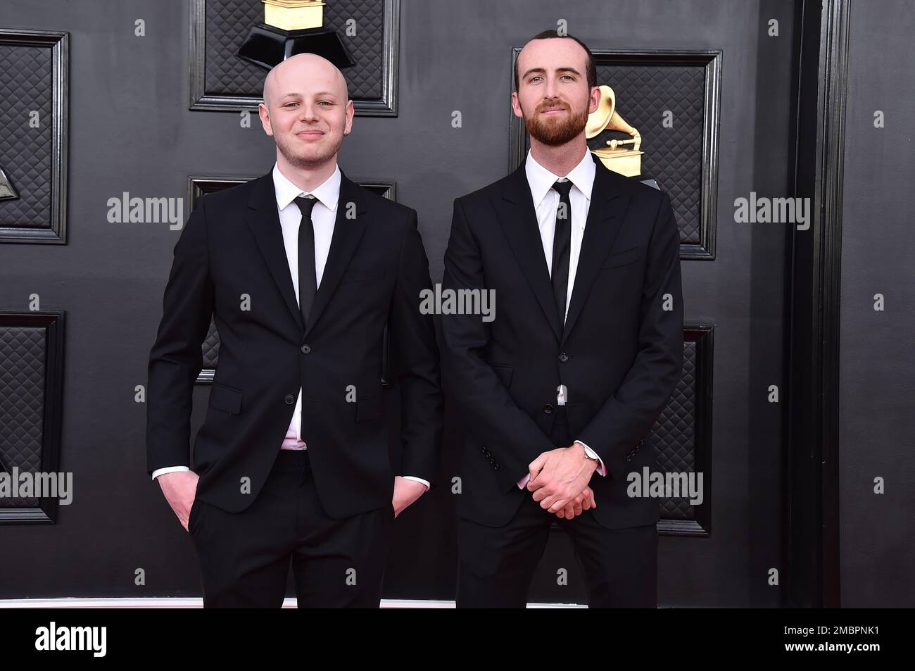 Jonah Summerfield, left, and Ryan Linvill arrive at the 64th Annual ...