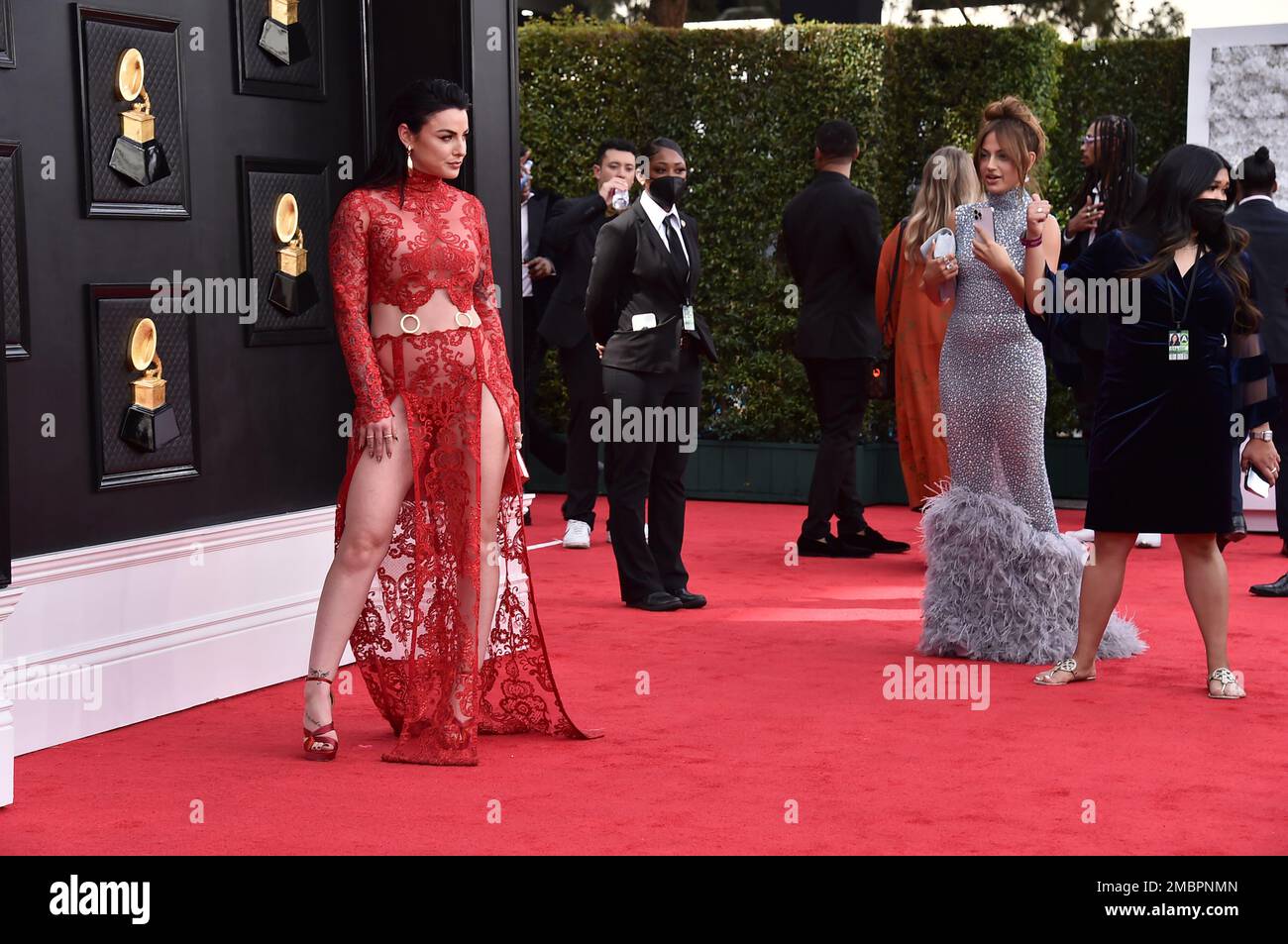 Kylie Rae Hall arrives at the 64th Annual Grammy Awards at the MGM ...