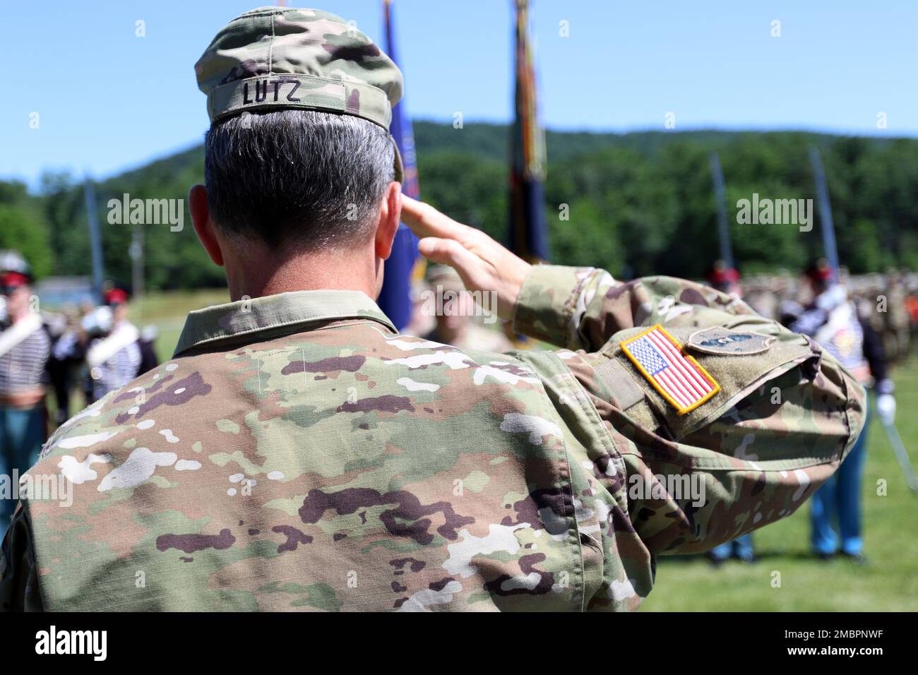 U.S. Army Officer Colonel Reece J. Lutz, outgoing commander of the 2nd ...