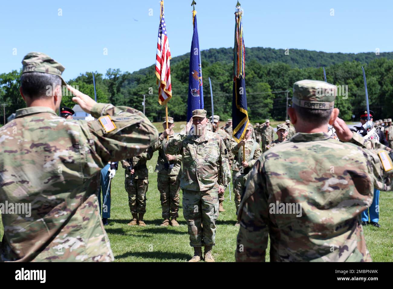 U.S. Army outgoing Commander, Colonel Reece J. Lutz and incoming ...