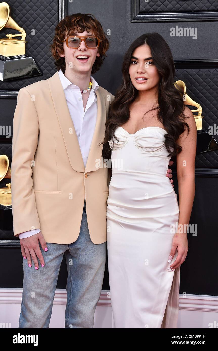 KBeaZy, left, and Tori Wade arrive at the 64th Annual Grammy Awards at ...