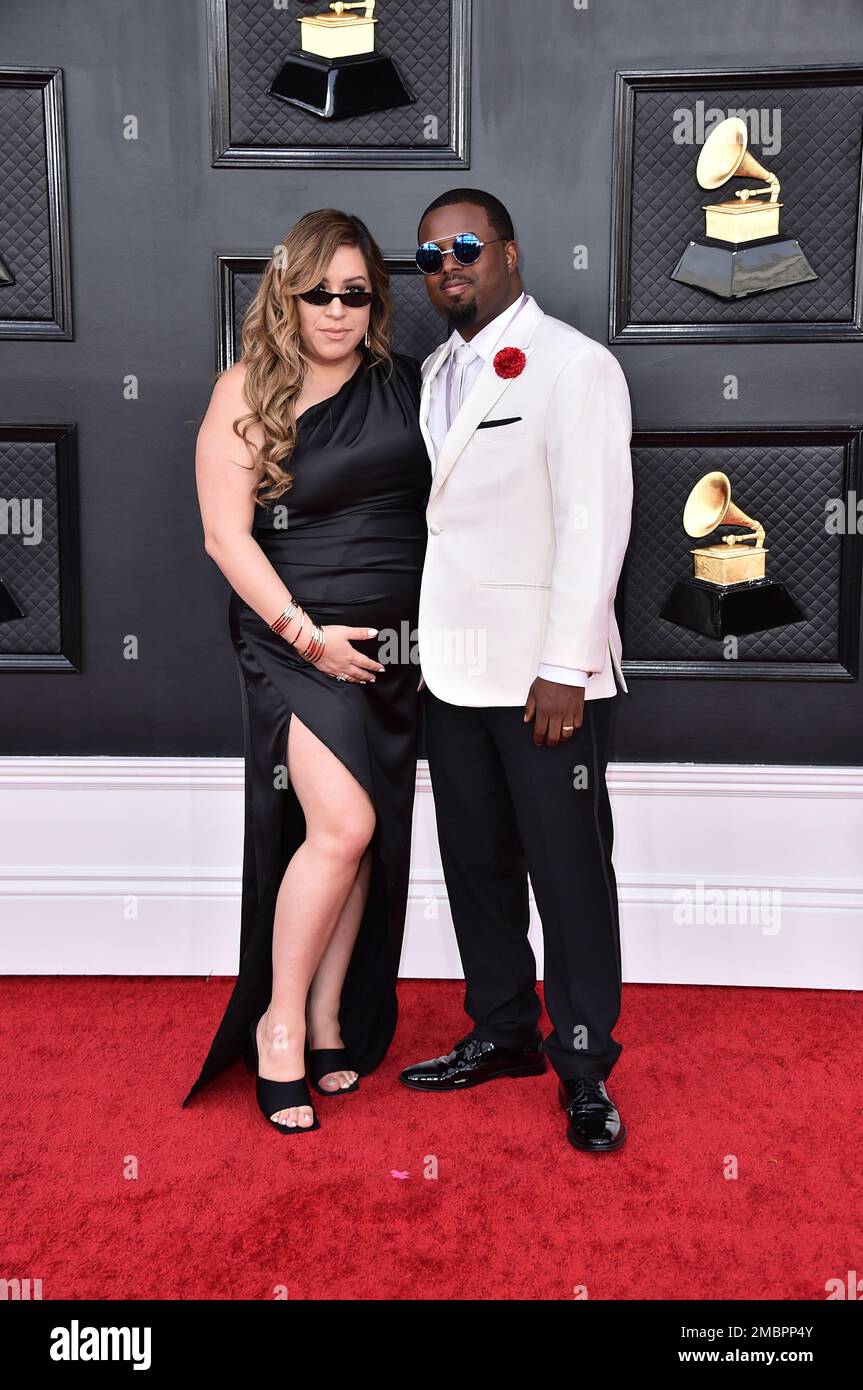 Angelica Valenzuela, left, and Antwoine Collins arrive at the 64th ...