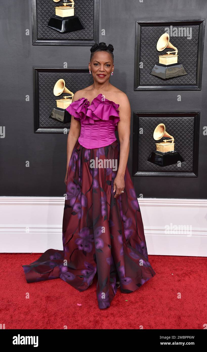 Nnenna Freelon arrives at the 64th Annual Grammy Awards at the MGM Grand Garden Arena on Sunday ...