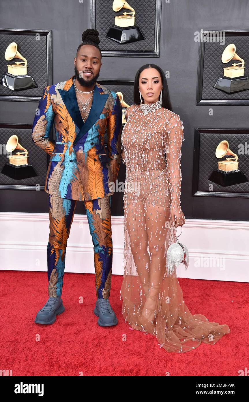 Varren Wade, left, and Chanelle Ray arrive at the 64th Annual Grammy ...