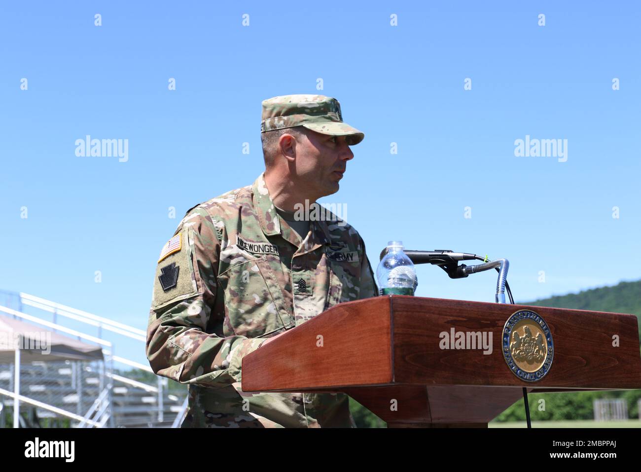 U.S. Army Command Sergeant Major Timothy E. Nicewonger, incoming CSM of ...