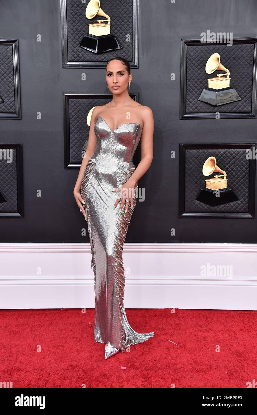 Snoh Aalegra arrives at the 64th Annual Grammy Awards at the MGM Grand ...
