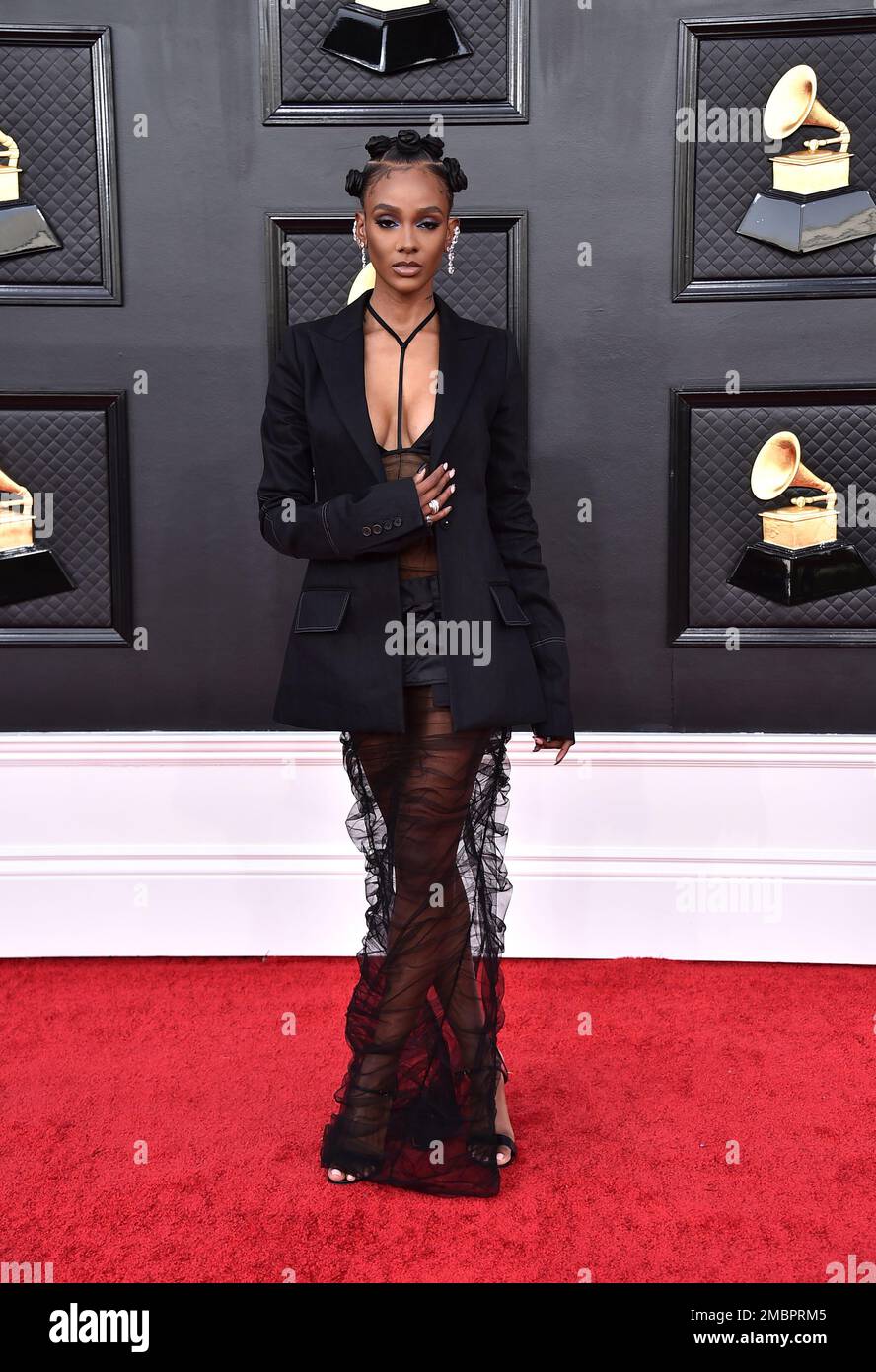 Tiara Thomas arrives at the 64th Annual Grammy Awards at the MGM Grand ...
