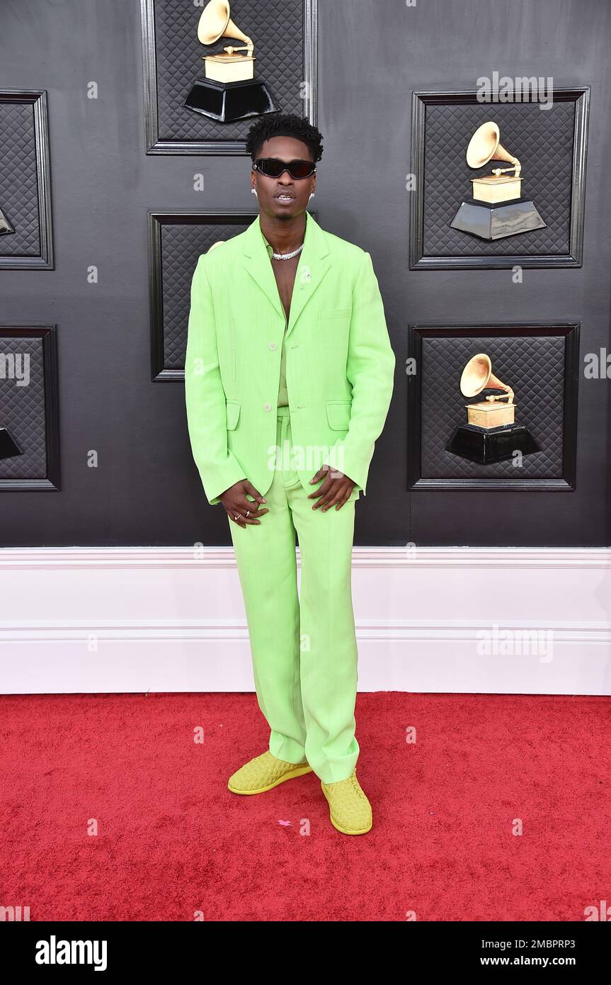 Lucky Daye arrives at the 64th Annual Grammy Awards at the MGM Grand ...