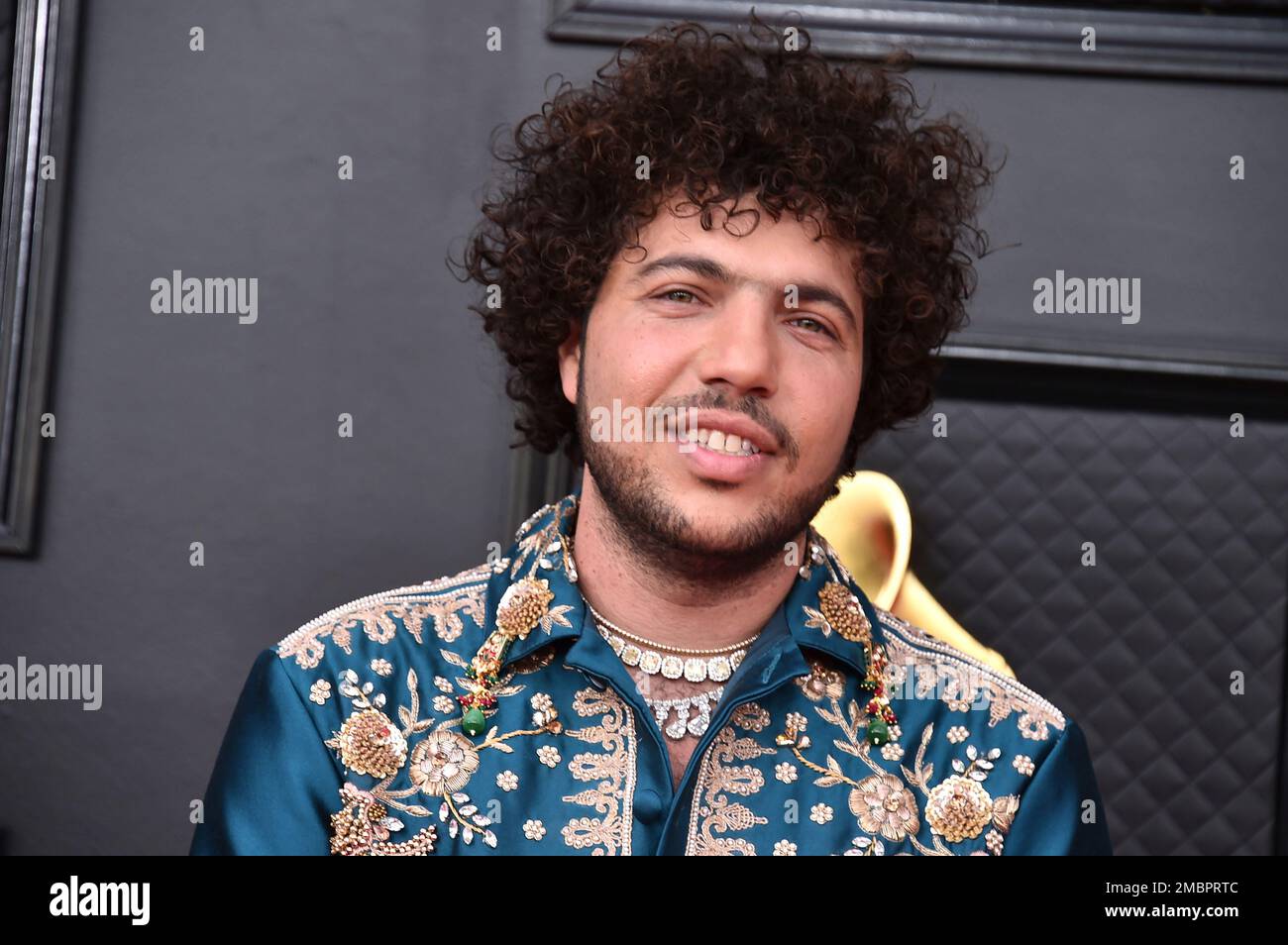 Benny Blanco arrives at the 64th Annual Grammy Awards at the MGM Grand ...