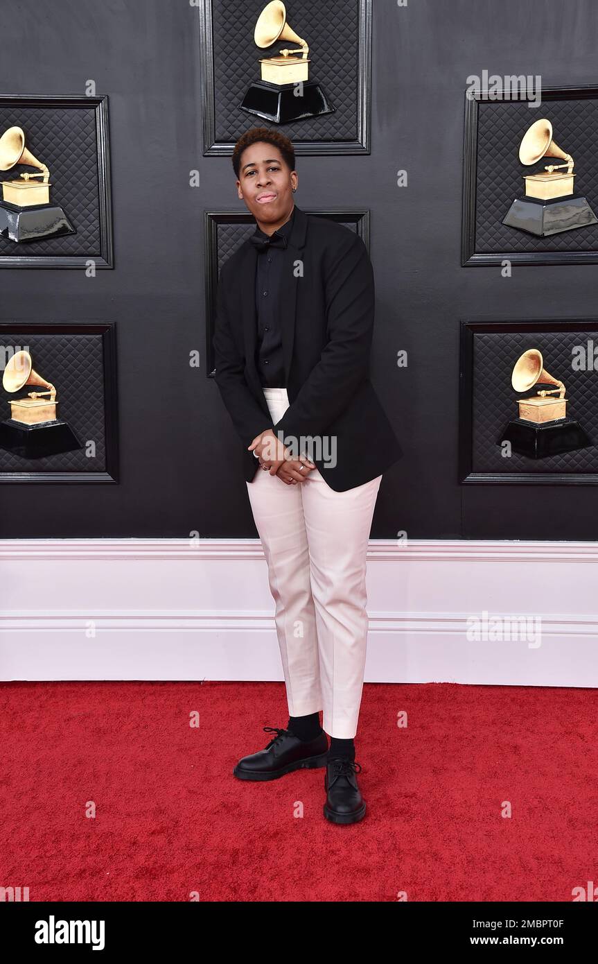Geo Jordan arrives at the 64th Annual Grammy Awards at the MGM Grand ...