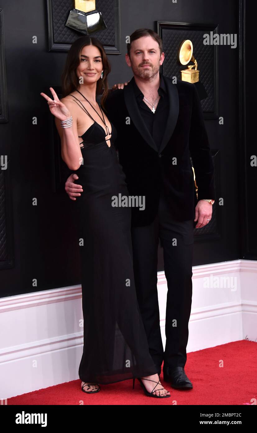 Lily Aldrigde, left, and Caleb Followill arrive at the 64th Annual ...