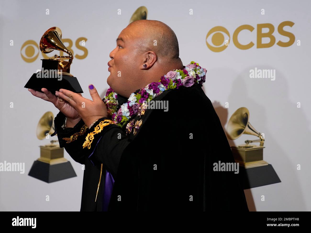 Kalani Pe'a, winner of the award for best regional roots musical album ...