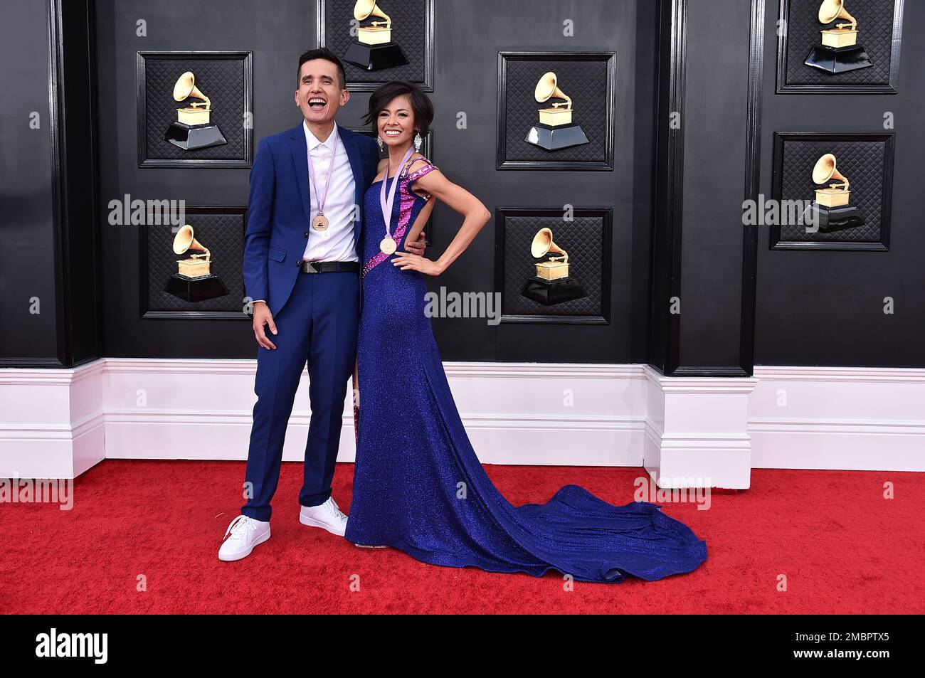 123 Andres arrive at the 64th Annual Grammy Awards at the MGM Grand ...